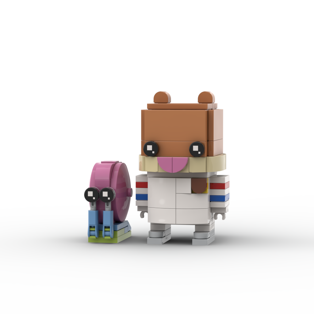 Gary the Snail and Sandy Cheeks - SpongeBob - BrickHeadz Toy– MOC Brick ...