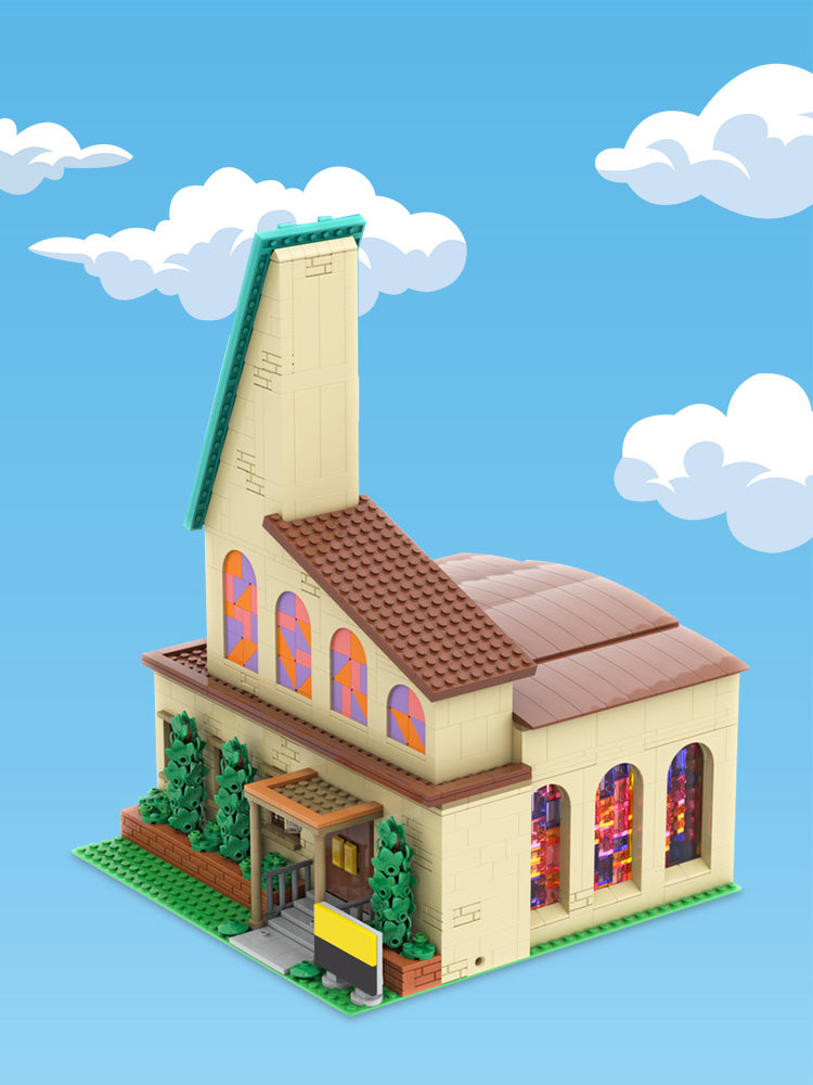 The Simpsons¡ªMOC-148028 Springfield Church– MOC Brick Store