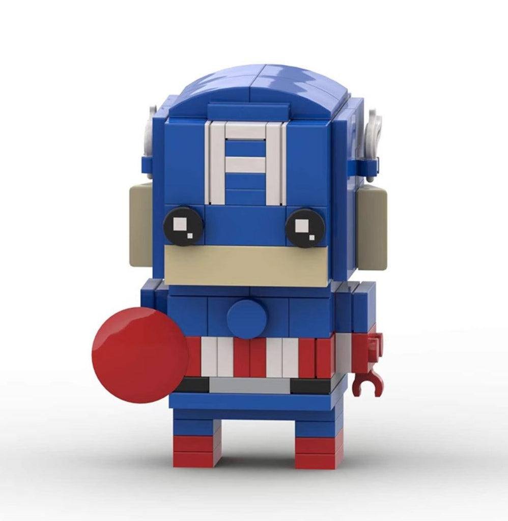 Buy MOC Custom Captain America Brickheadz - MOC Brick Store